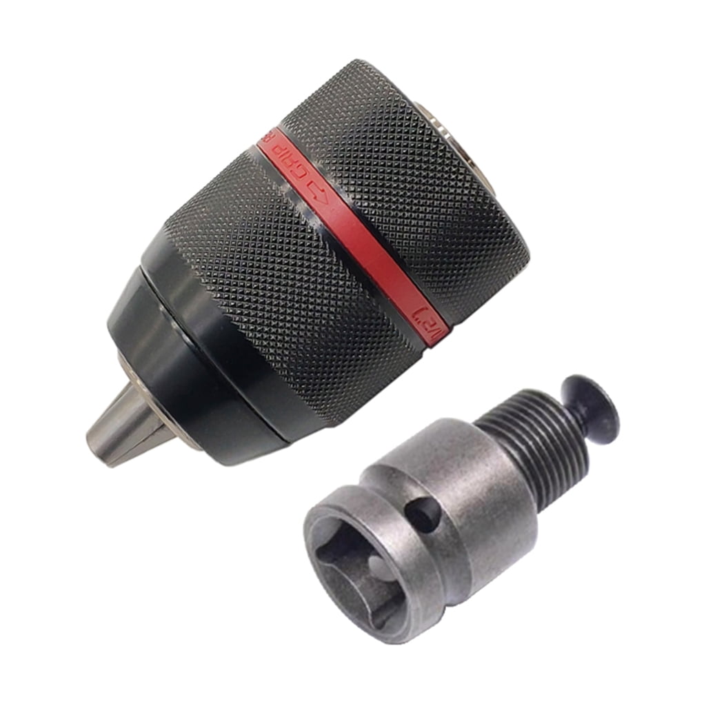 Keyless Drill Chuck Quick Change Adapter Self-tighten Drill Bit Socket ...