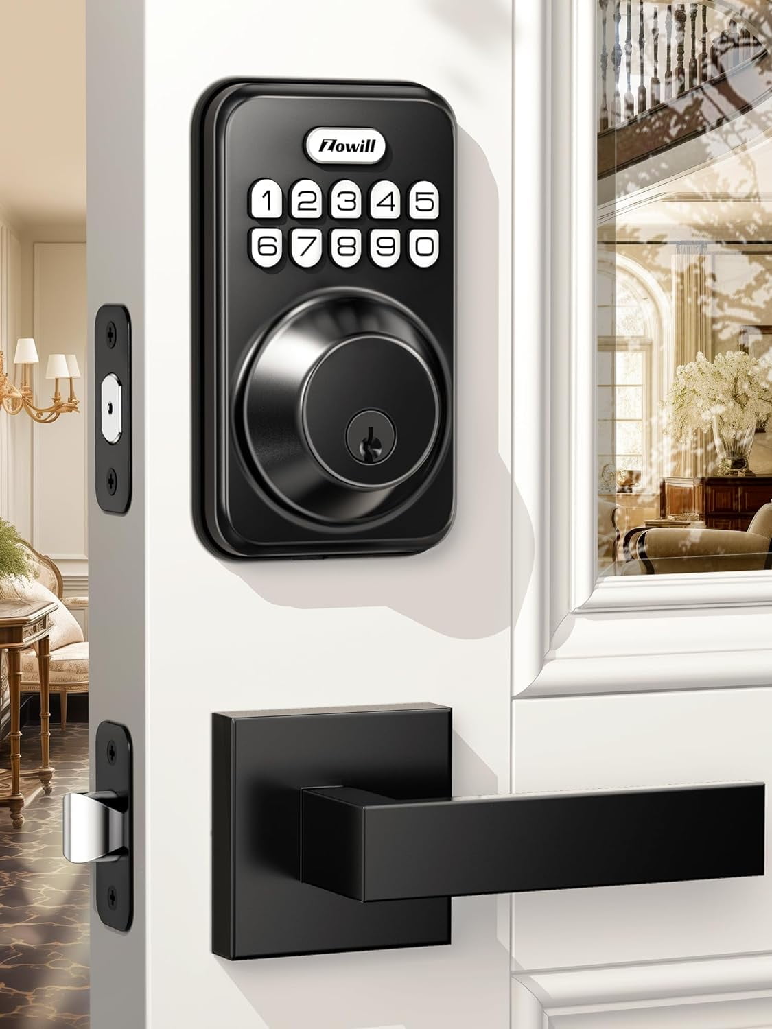 Keyless Entry Door Lock with 2 Lever Handles, Electronic Keypad ...
