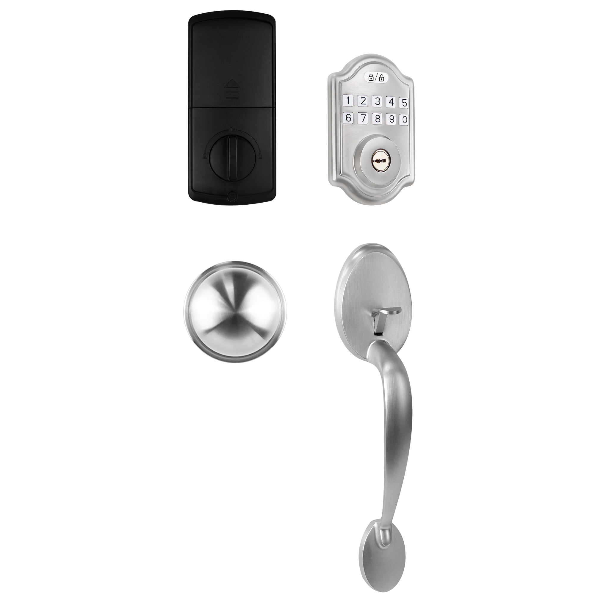 Keyless Entry Door Lock, Electronic Keypad Deadbolt with Door Handle ...