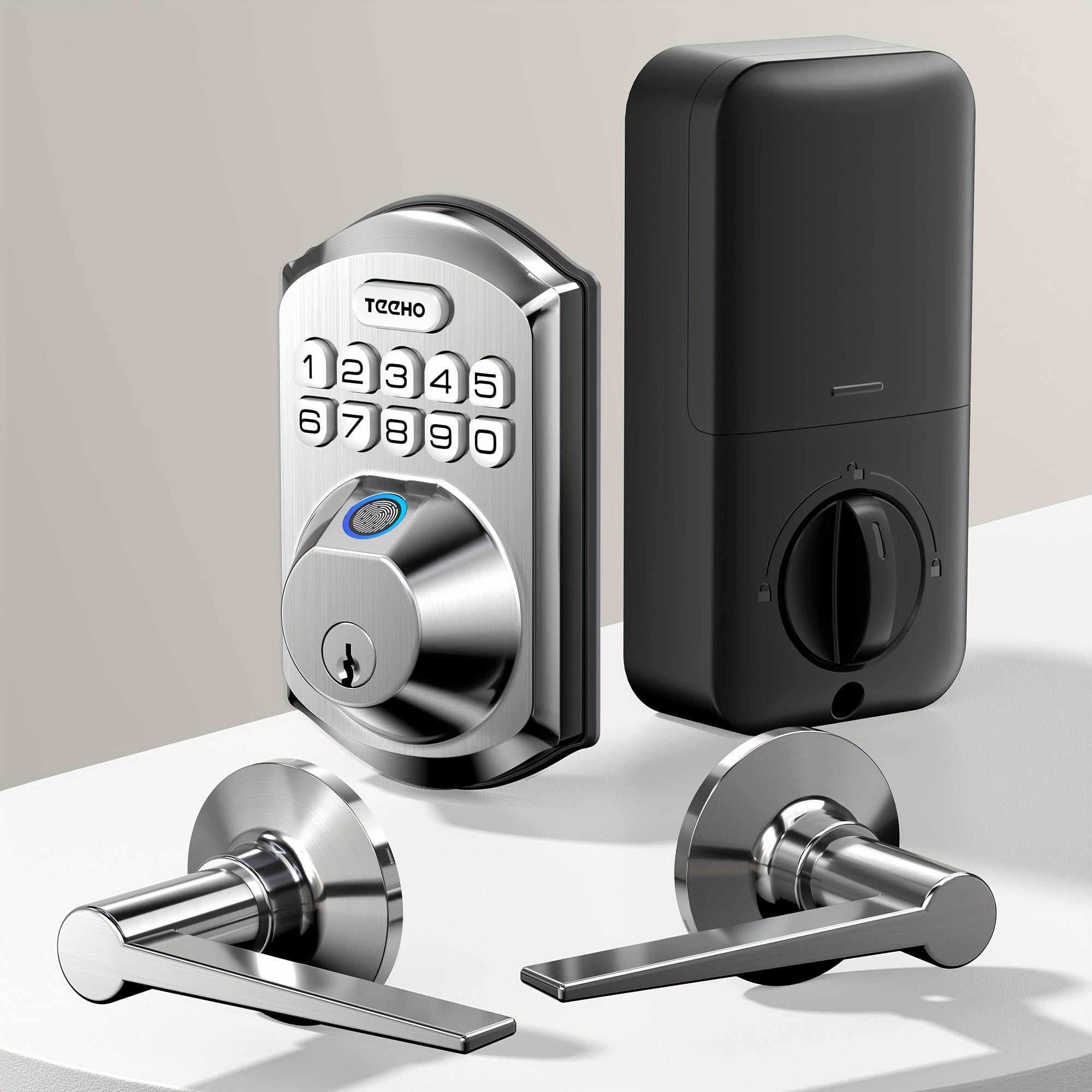 Keyless Entry Door Lock with Fingerprint, Keypad & Auto-Lock Deadbolt ...
