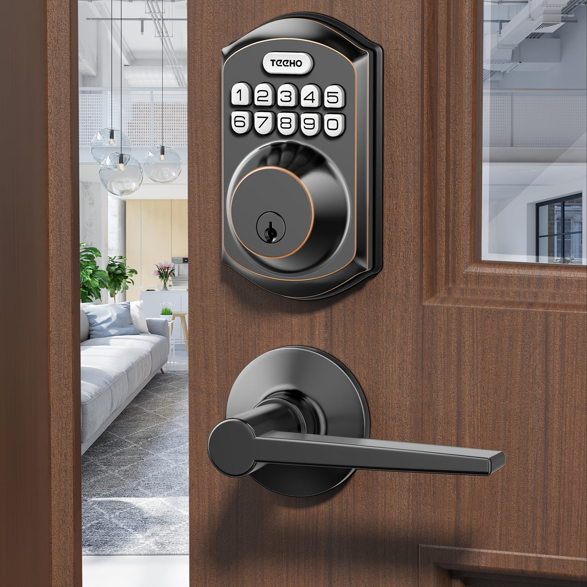 Keyless Entry Door Lock with Fingerprint, Keypad & Auto-Lock Deadbolt ...