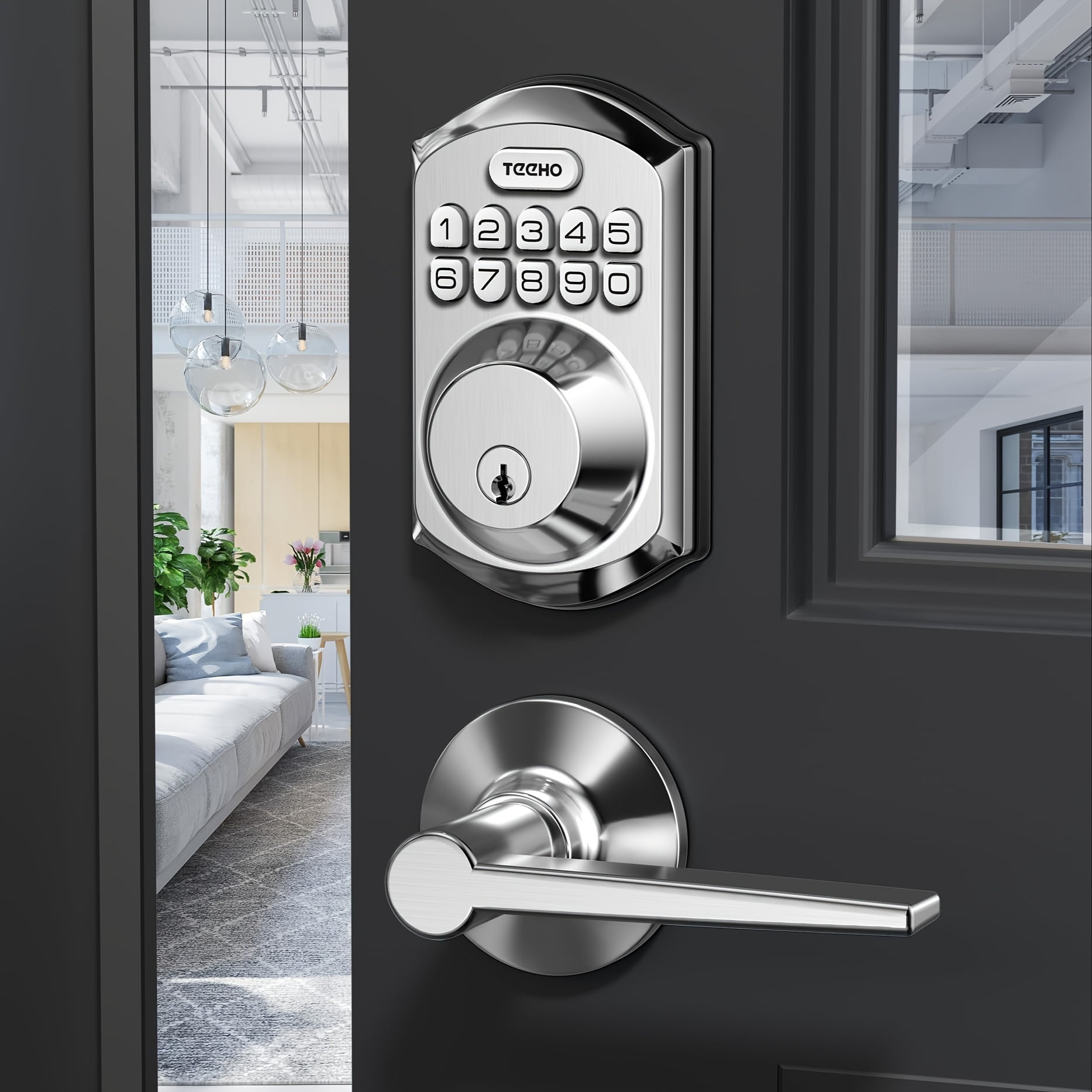 Keyless Entry Door Lock with Fingerprint, Keypad & Auto-Lock Deadbolt ...