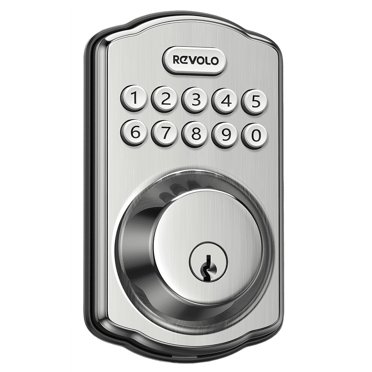 Keyless Entry Deadbolt Door Lock with Electronic Digital Keypad Satin ...