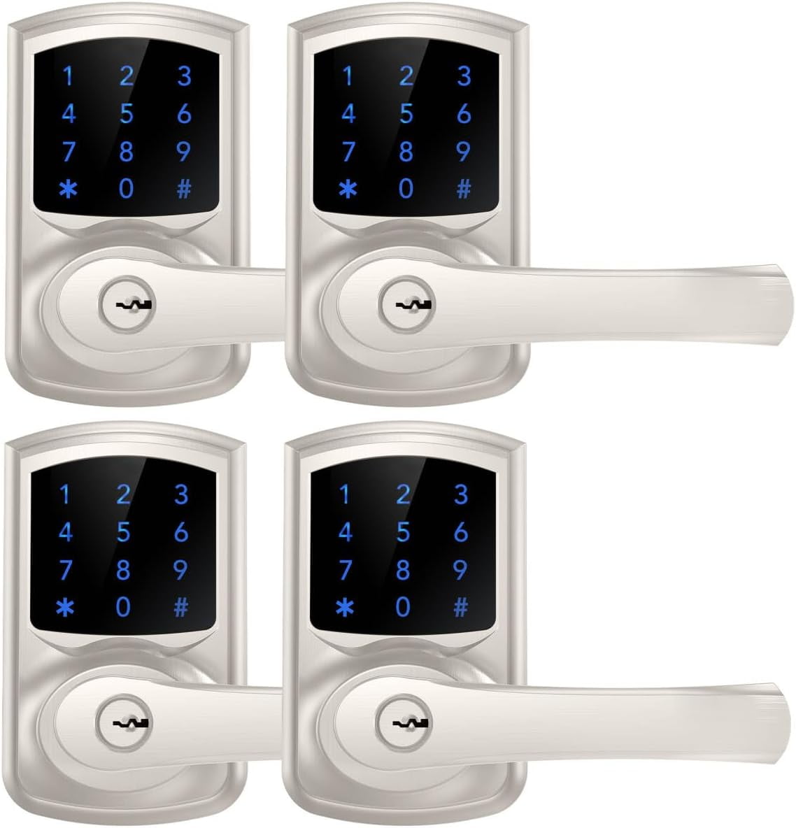 Keyless Entry Door Lock with Keypad and Handle for Front Doors ...