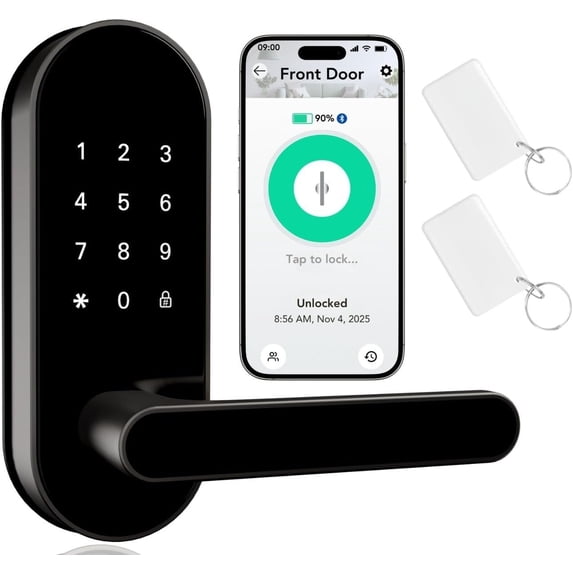 Keyless Entry Keypad Door Lock with Handle & Knob - Digital Deadbolt ...