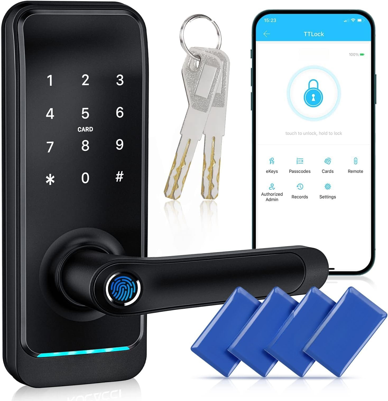 Keyless Entry Lock with Handle: Door Lock with Keypad - Digital ...