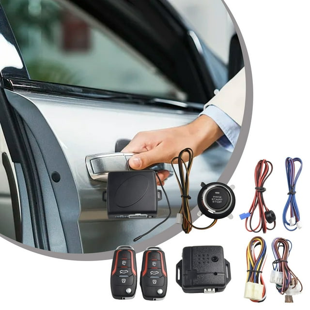 Keyless Entry Remote Starter for Car Engine with Security Alarm System ...