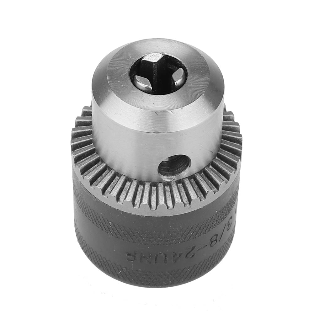 Keyless Hand Drill Chuck 3/8-24UNF Mount 1-10mm Self-tighten Drill Chuck for Multiple Purposes ...