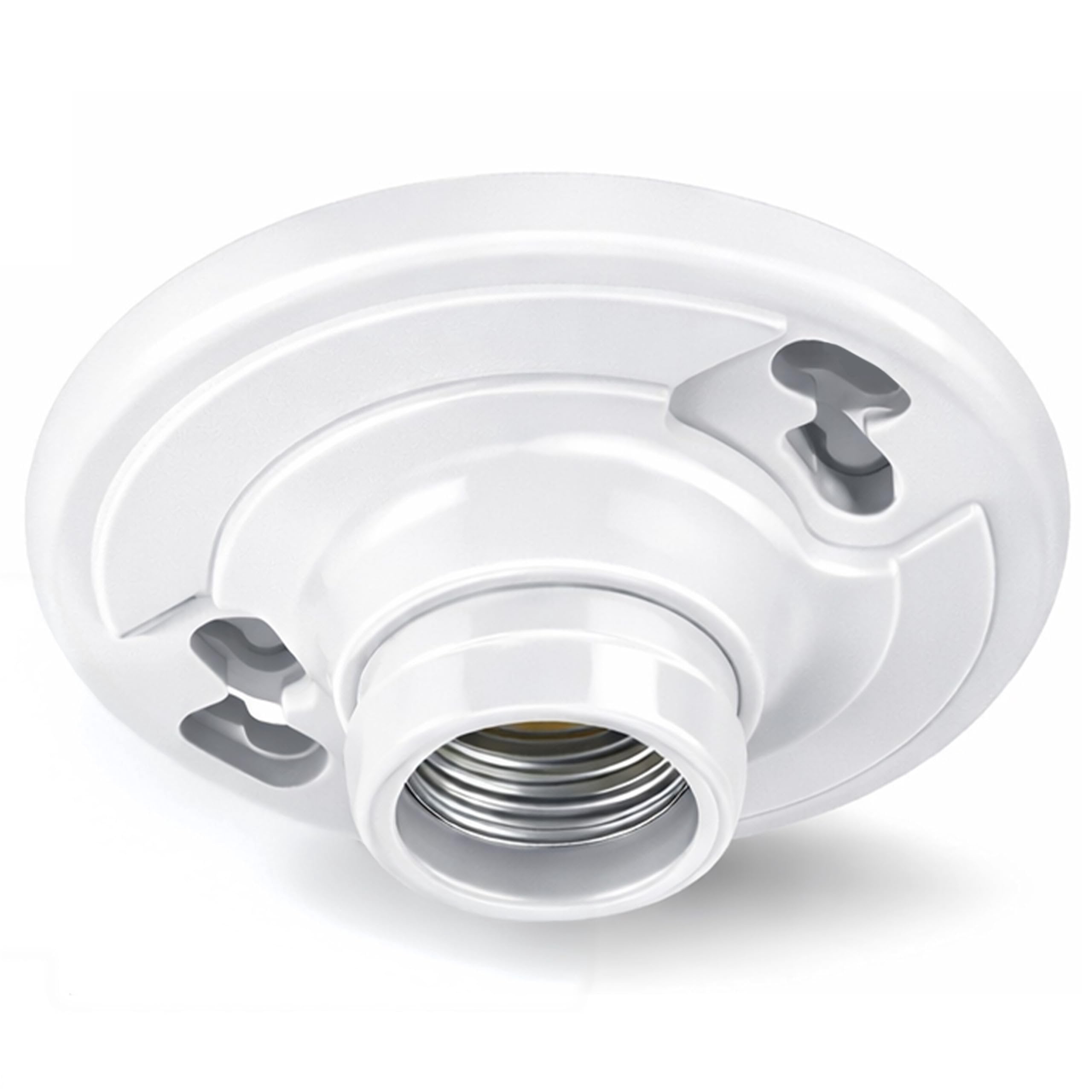Keyless Plastic Lamp Holder, Medium Base E26 Ceiling Light Socket, One ...