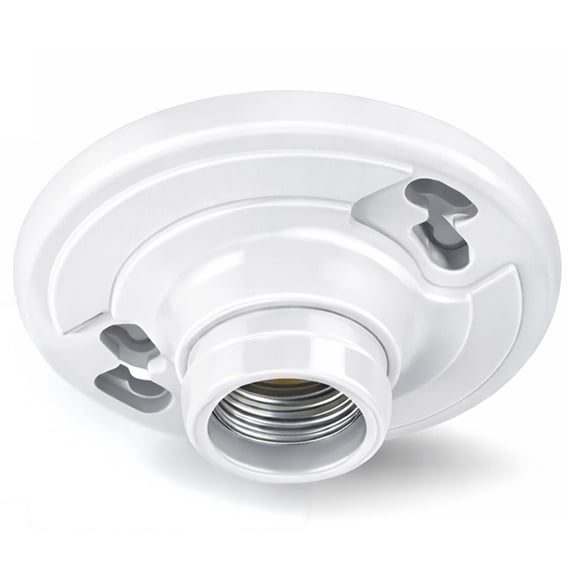 Keyless Plastic Lamp Holder, Medium Base E26 Ceiling Light Socket, One ...