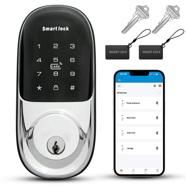 Keyless Smart Electronic Entry Door Lock Keypad Deadbolt - Walmart.com