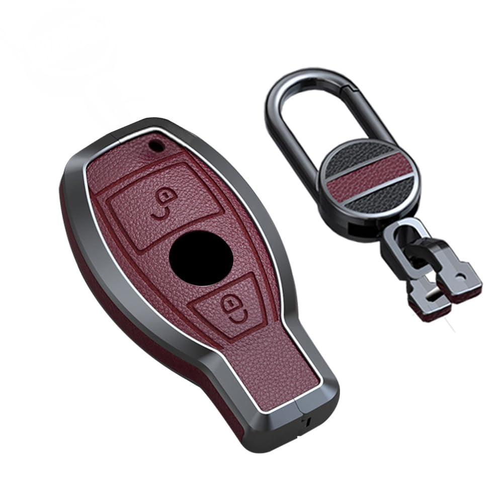 Keyless Wine Red 2 Button Key Fob Cover Fit for Benz G Class W463 GLK A ...