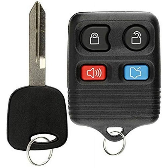 KeylessOption Keyless Entry Remote Fob Uncut Car Ignition Key For Ford ...