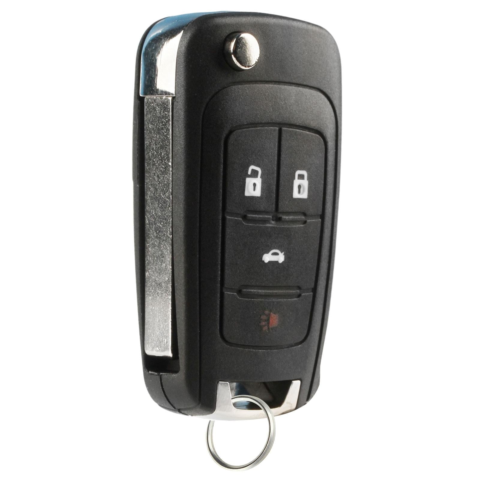 KeylessOption Replacement Key + Fob for Buick, Chevrolet, GMC, 4-Button ...