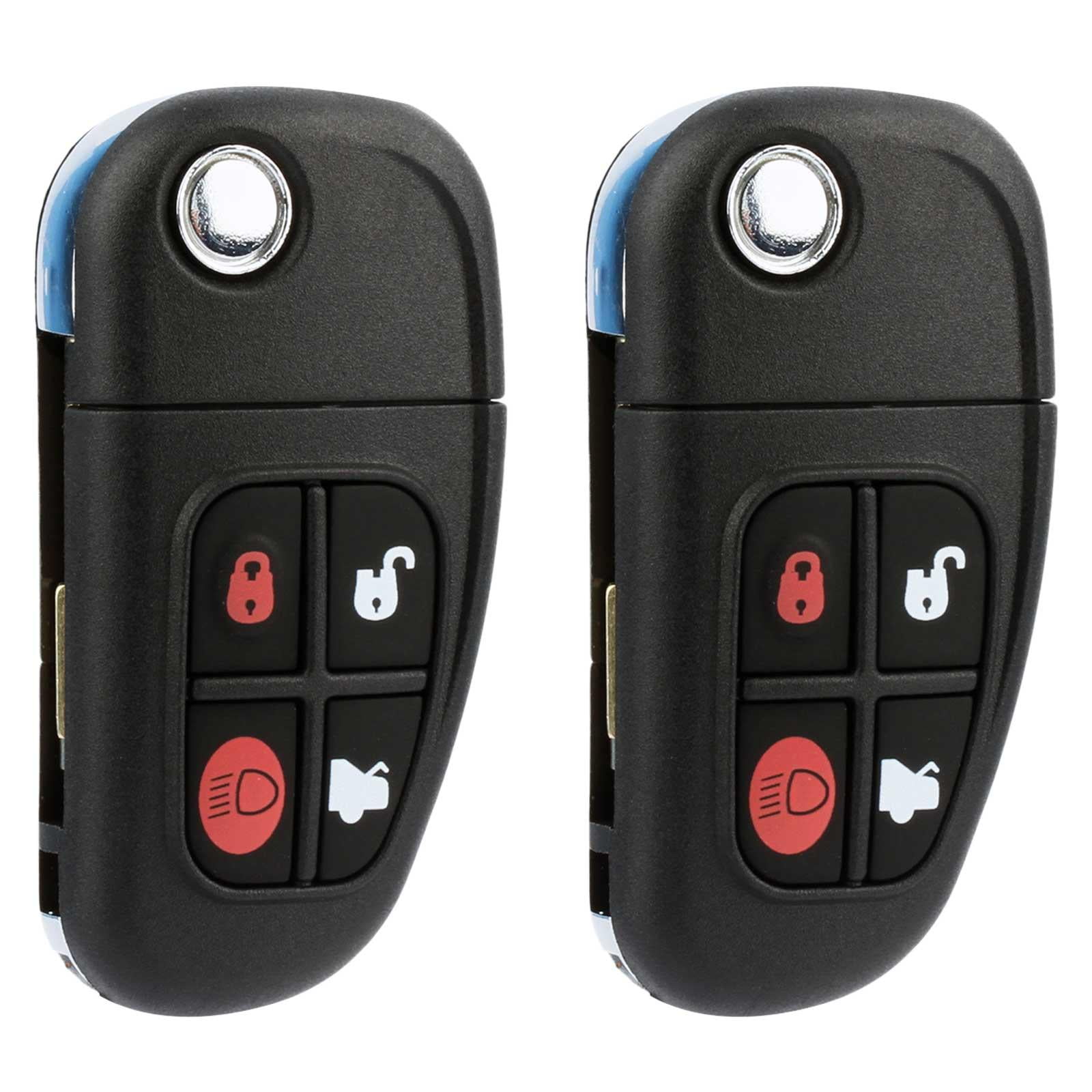KeylessOption replacement blank key + fob for Jaguar S-Type, X-Type ...