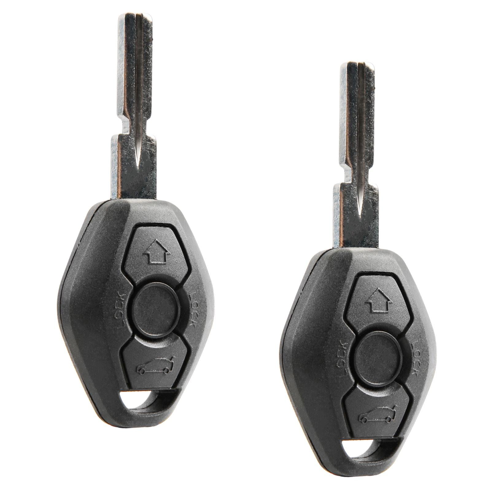 KeylessOption replacement blank notch key + fob for BMW Z3, 5, 6, 7 ...