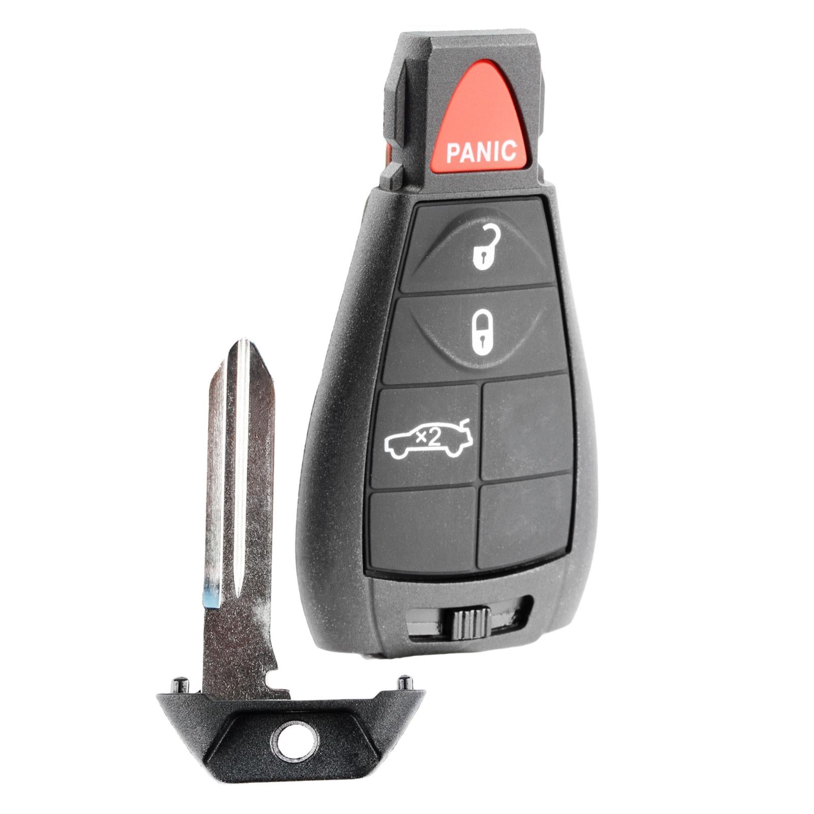 KeylessOption replacement fob and uncut key for Chrysler, Dodge ...