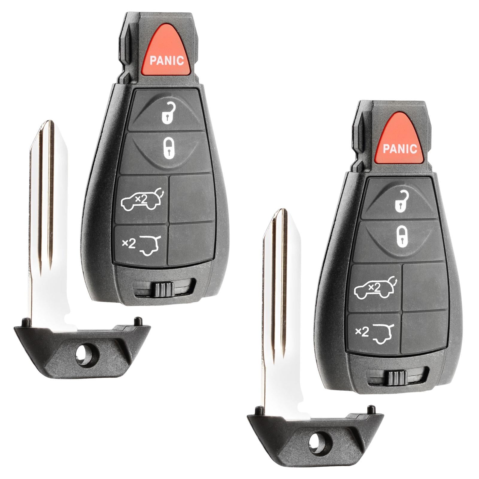 KeylessOption replacement fob and uncut key for Jeep (68051666AI) 4 ...