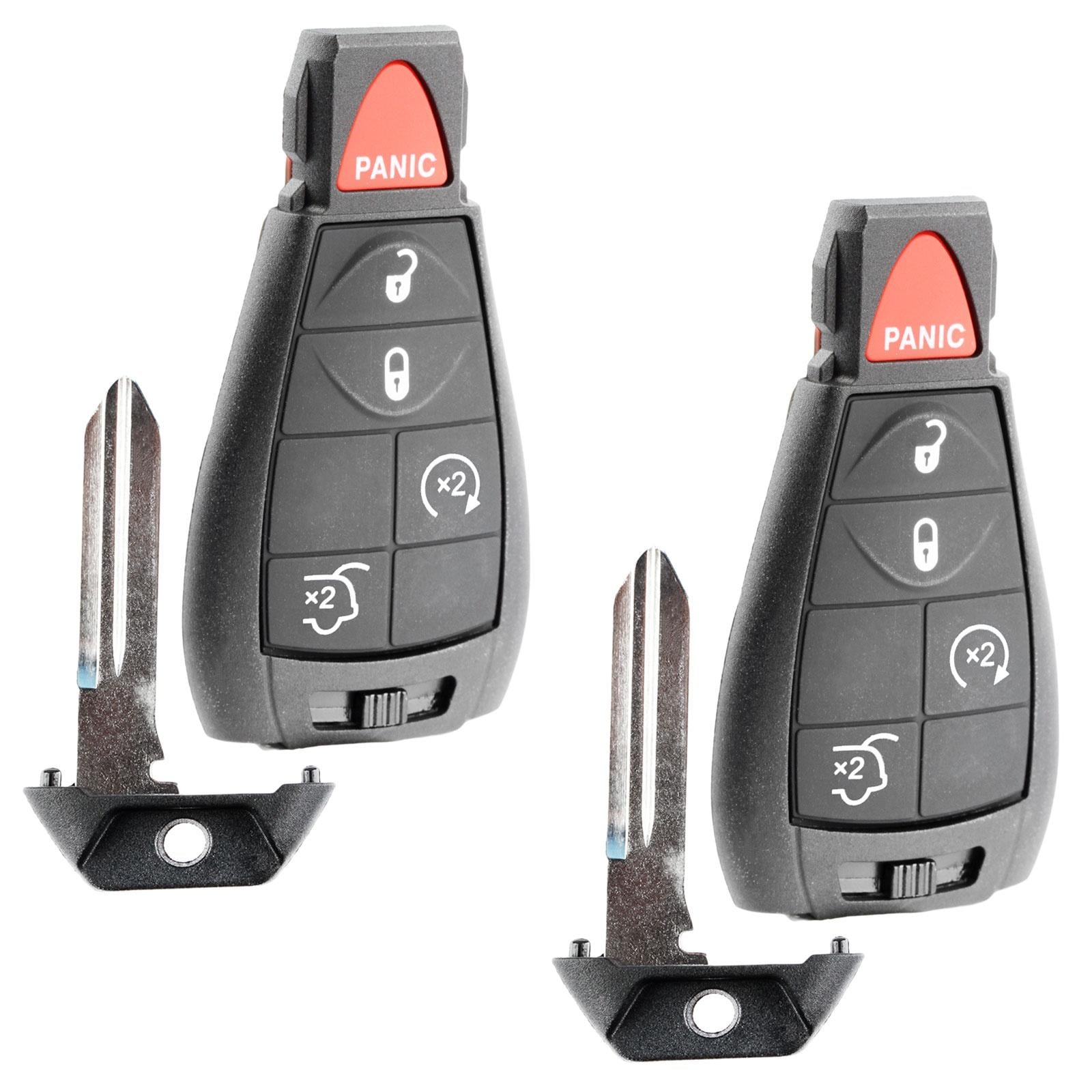 KeylessOption replacement fob and uncut key for Jeep (68066849AF) 4 ...