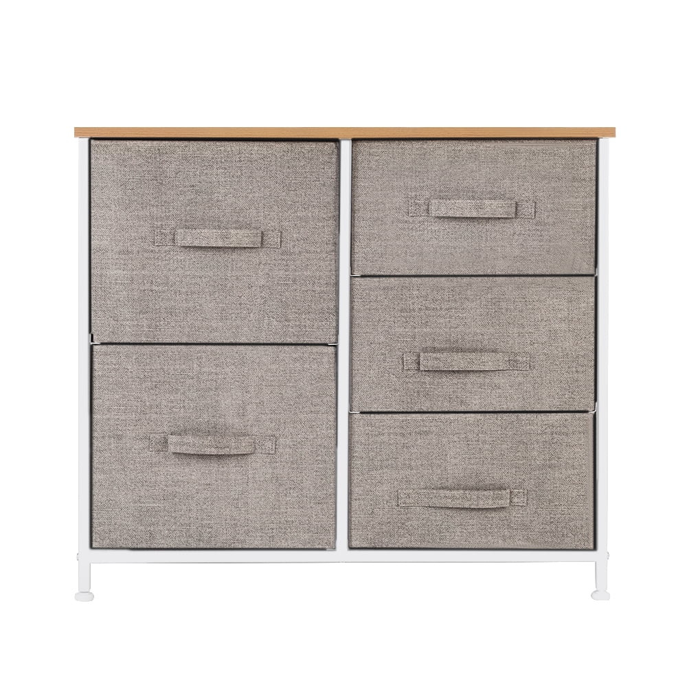 Keylever 3-Tier Closet Storage Drawers, Storage Tower with 5 Non-Woven ...