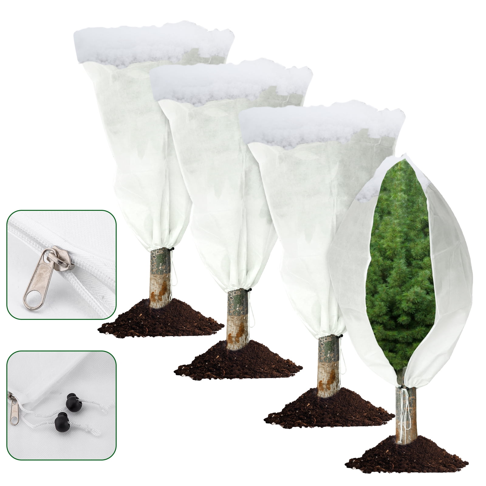 Keylever 4 Pack Plant Covers Freeze Protection, 2.2 oz 23.6" x 31.5 ...