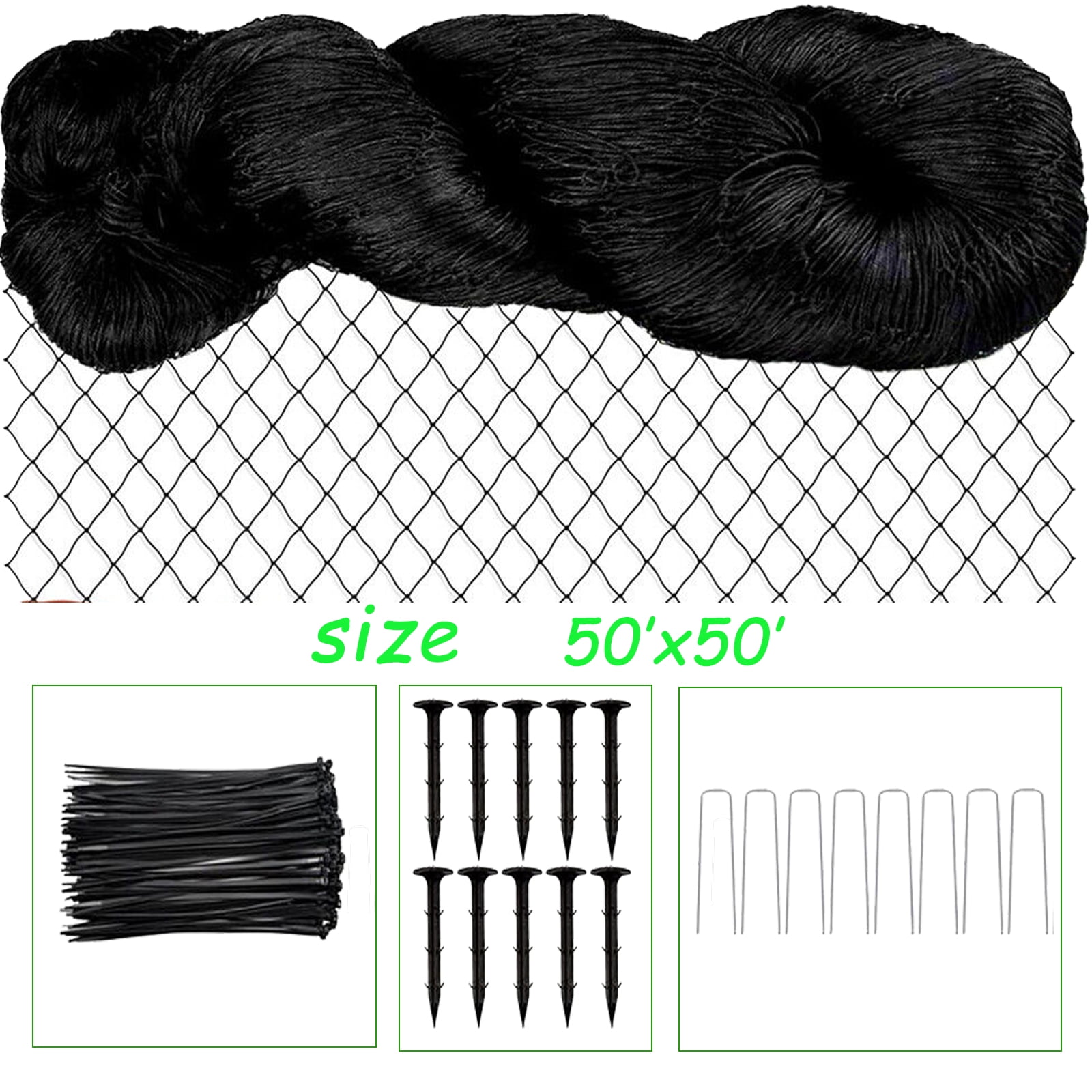 Bird Netting, Keylever 50 x 50 FT, Reusable Chicken Wire Fencing Mesh ...