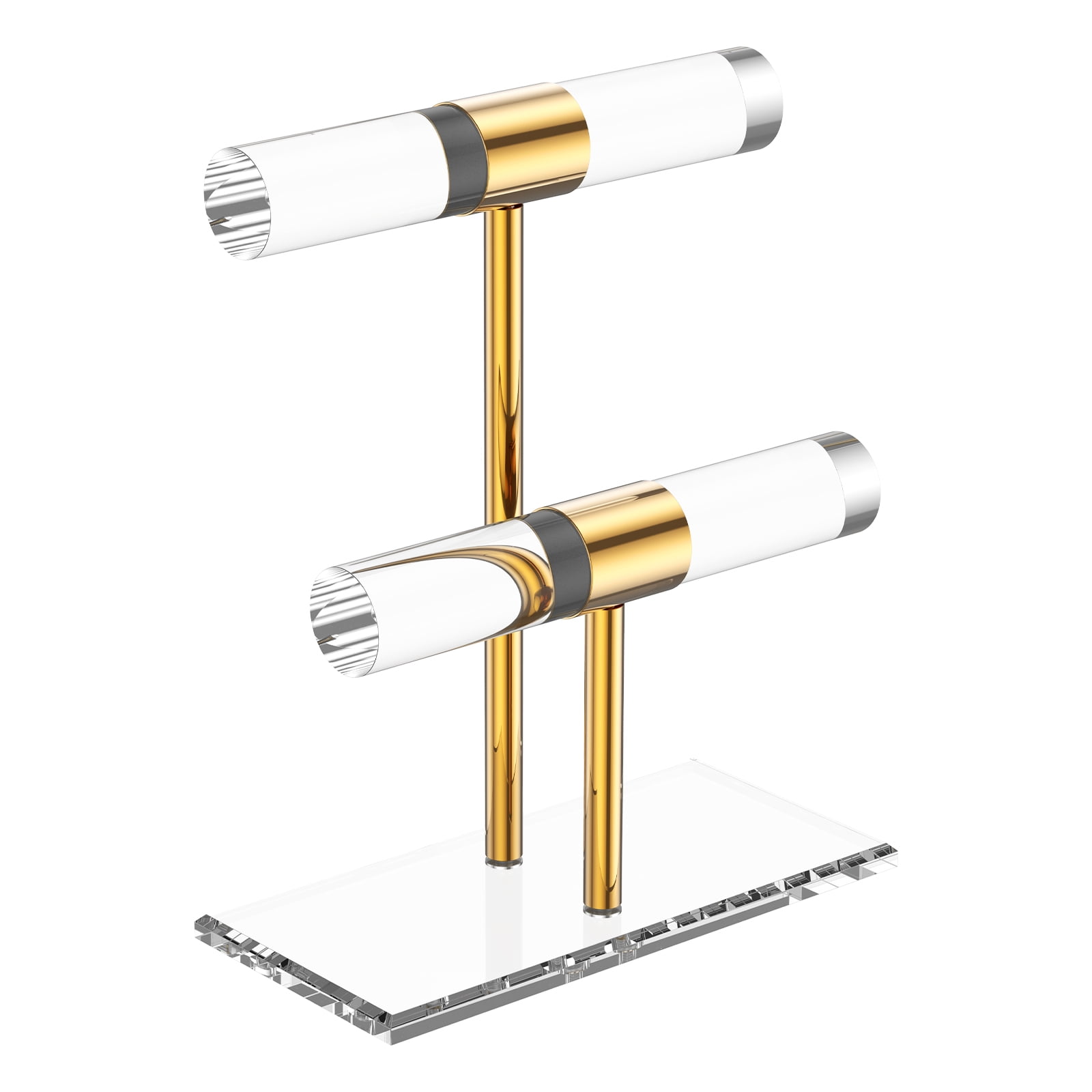 Keyohome 1/2 Tier Acrylic Jewelry Display Stand Easy to Assemble ...