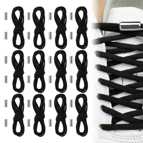 2 Pairs Elastic Shoelaces for Sneakers No Tie Shoe Laces for Kids and ...