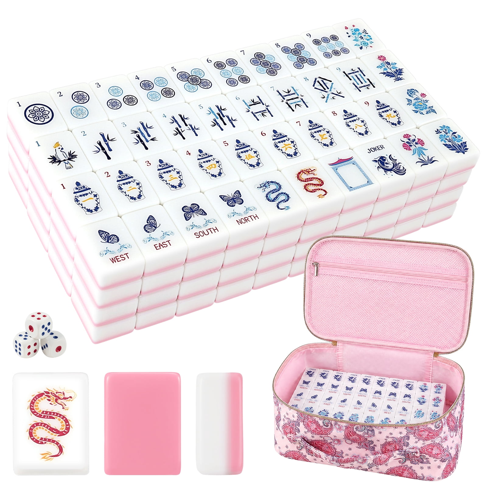 Keyohome American Mahjong Tile Set, American Mahjong Game Set with ...