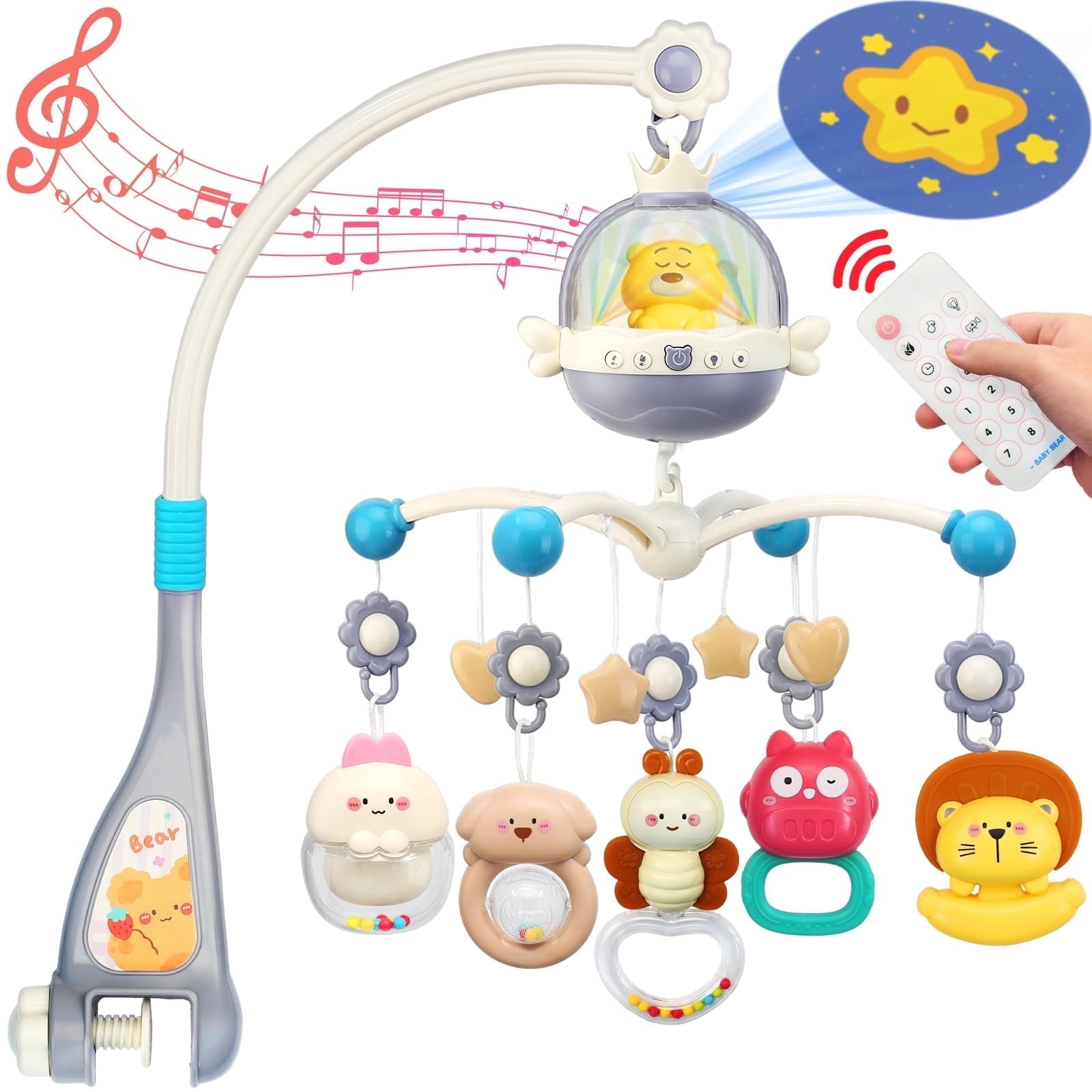 Keyohome Baby Crib Mobile Toys,Mobile for Crib,Hanging Mobile Arm with ...