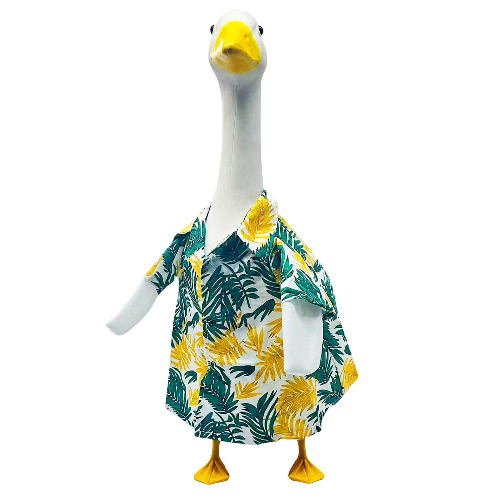 Keyohome Hawaiian Porch Goose Outfit Washable Summer Lawn Goose Statue ...