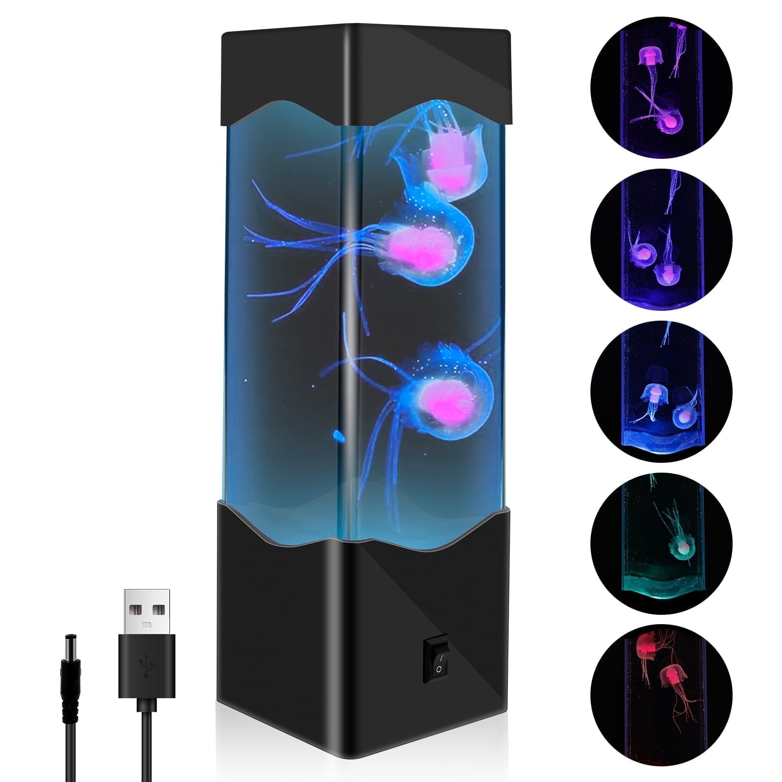 Keyohome Jellyfish Lamp Colorful Aquarium Night Lights Led Jelly Fish ...