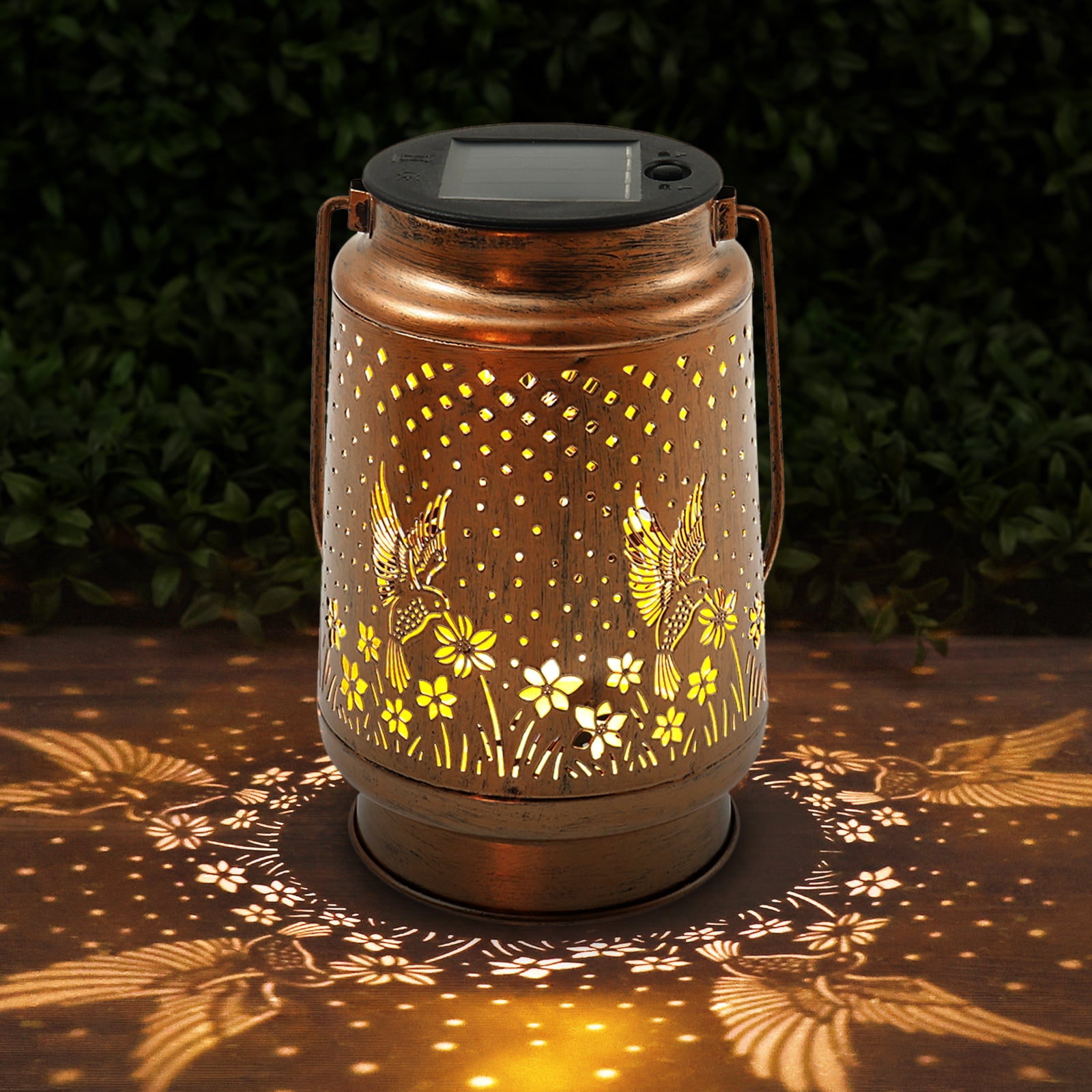 Keyohome Metal Hummingbird Solar Lantern Waterproof Solar Lantern ...