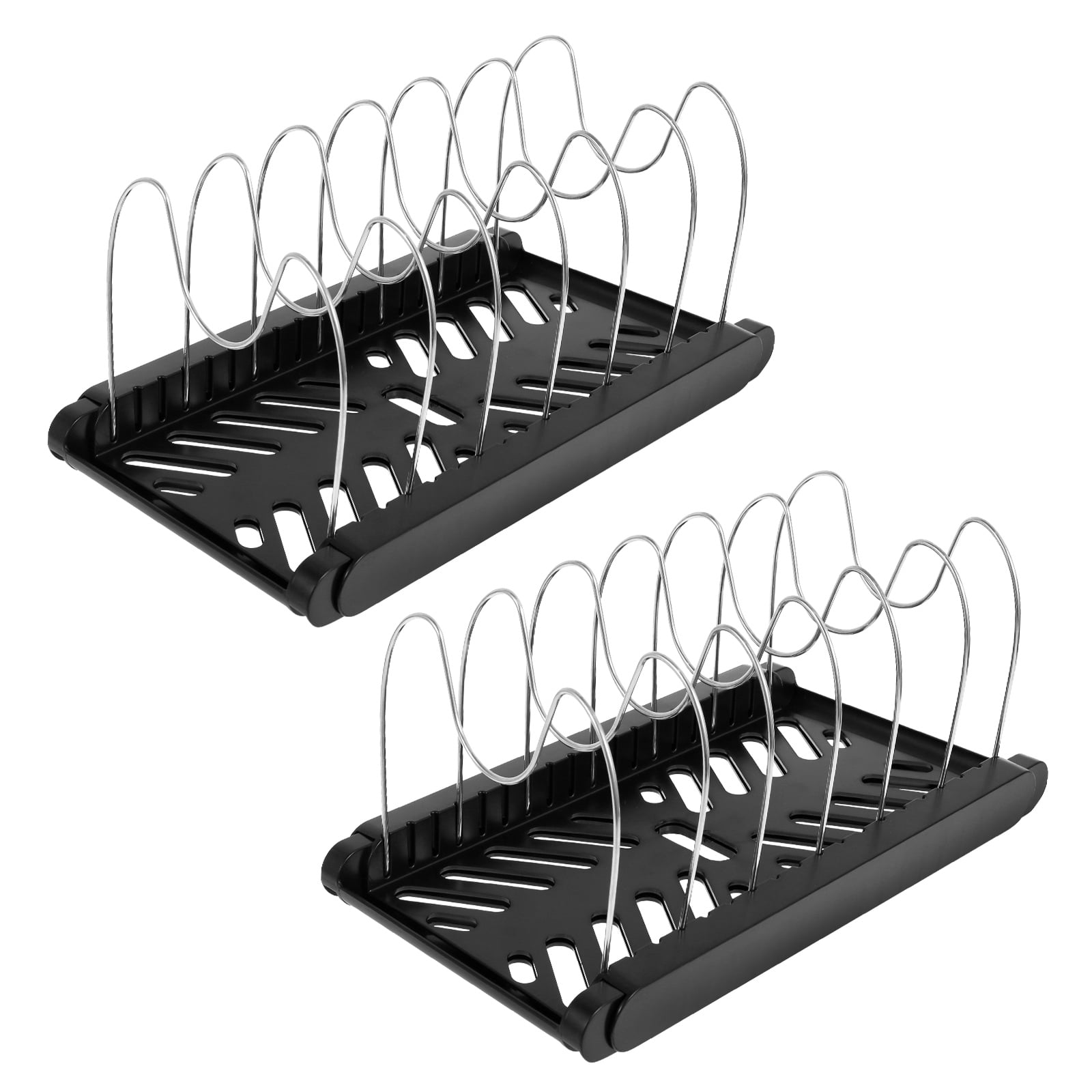 Keyohome Pot and Pan Organizers Rack Multipurpose Anti Slip Pot Lid ...