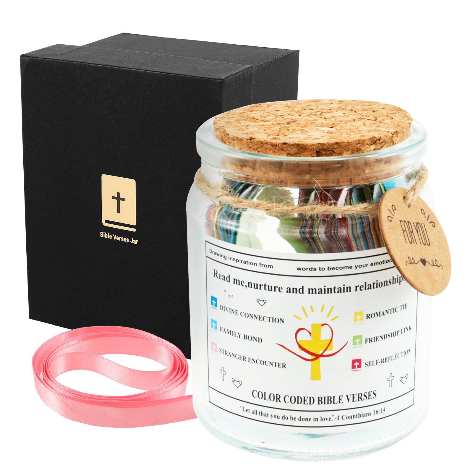 Keyohome Prayer Hope Jar Easy to Read Verses Jar Encouraging Prayer Jar ...