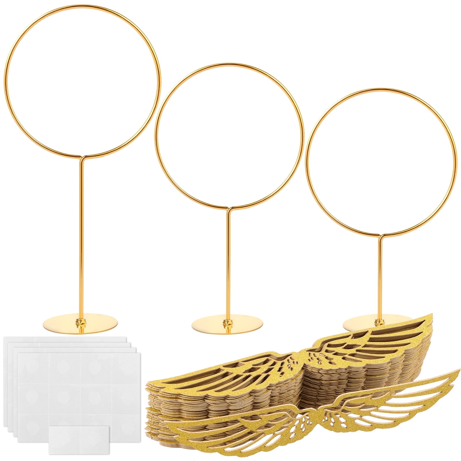 Keyohome Wings Wafer Cupcake Toppers Easy to Use Golden Wings Cupcake ...