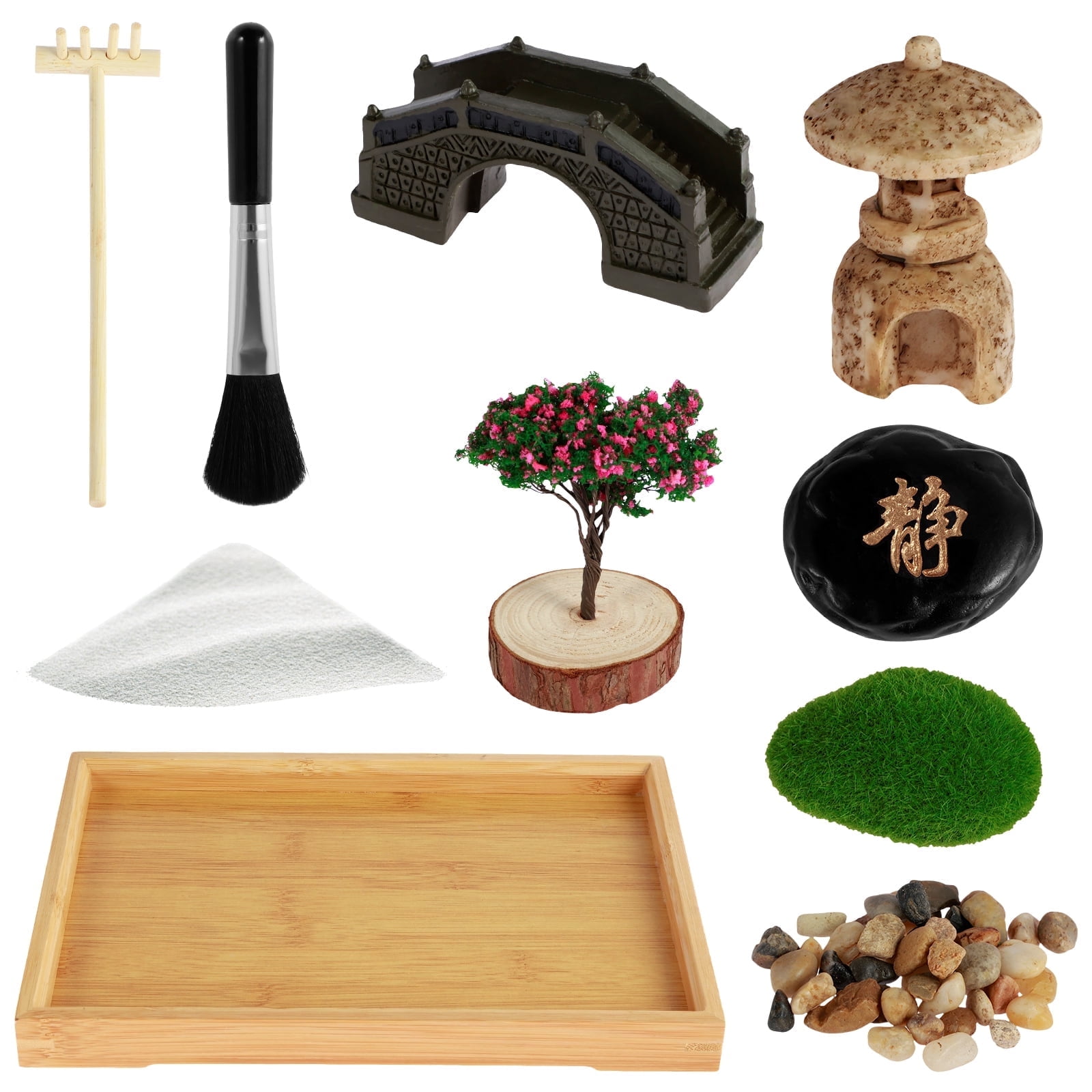 Keyohome Zen Garden Kit DIY Zen Sand Set Mini Desktop Zen Decor with ...