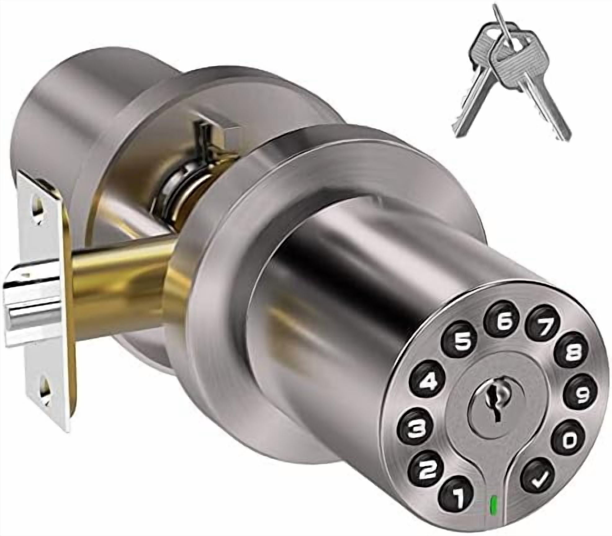 Keypad Door Knob with Key,Keyless Entry Door Lock, Code Locks Door Knob ...