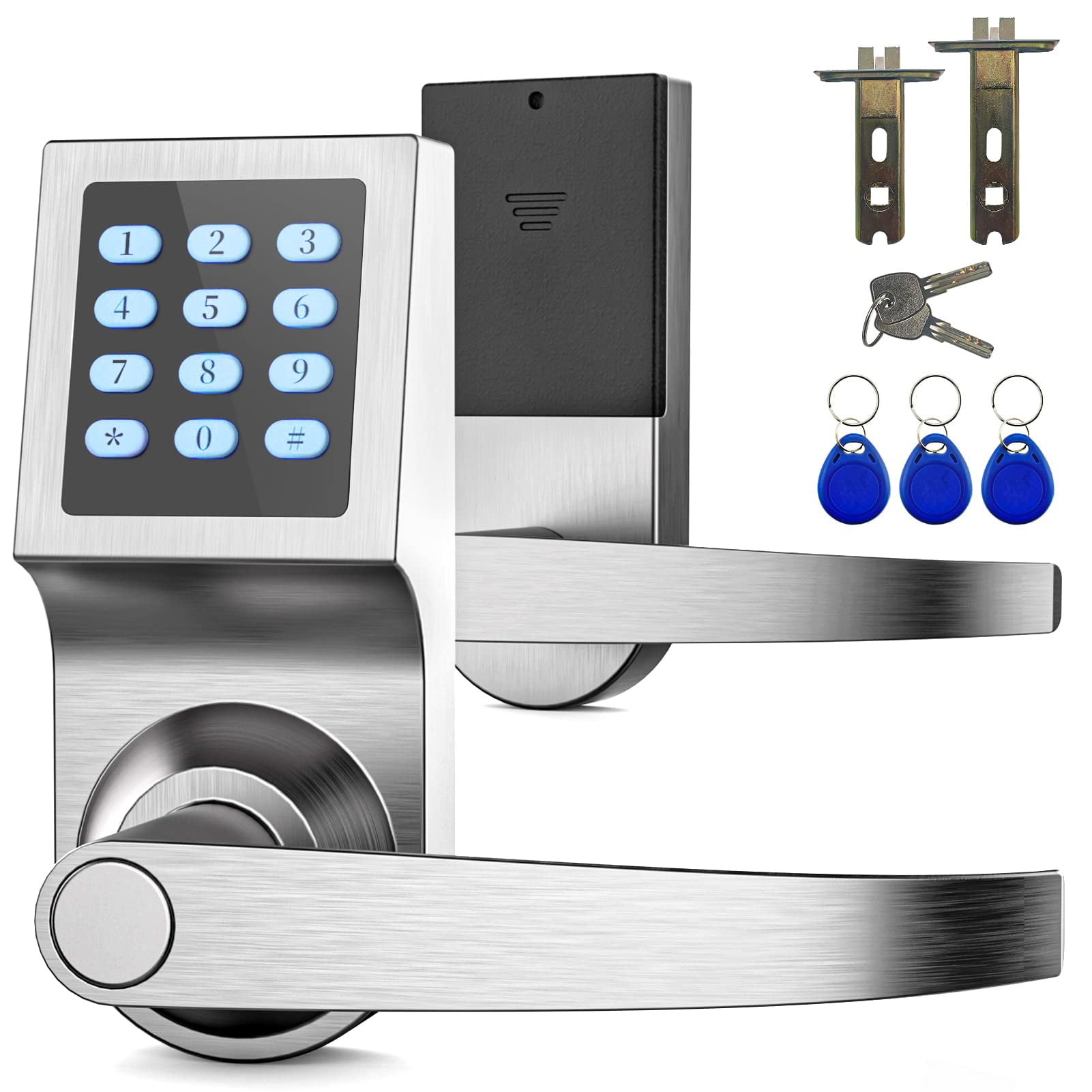 Keypad Door Lock with Handle, Commercial Keyless Door Lock, Smart Door ...