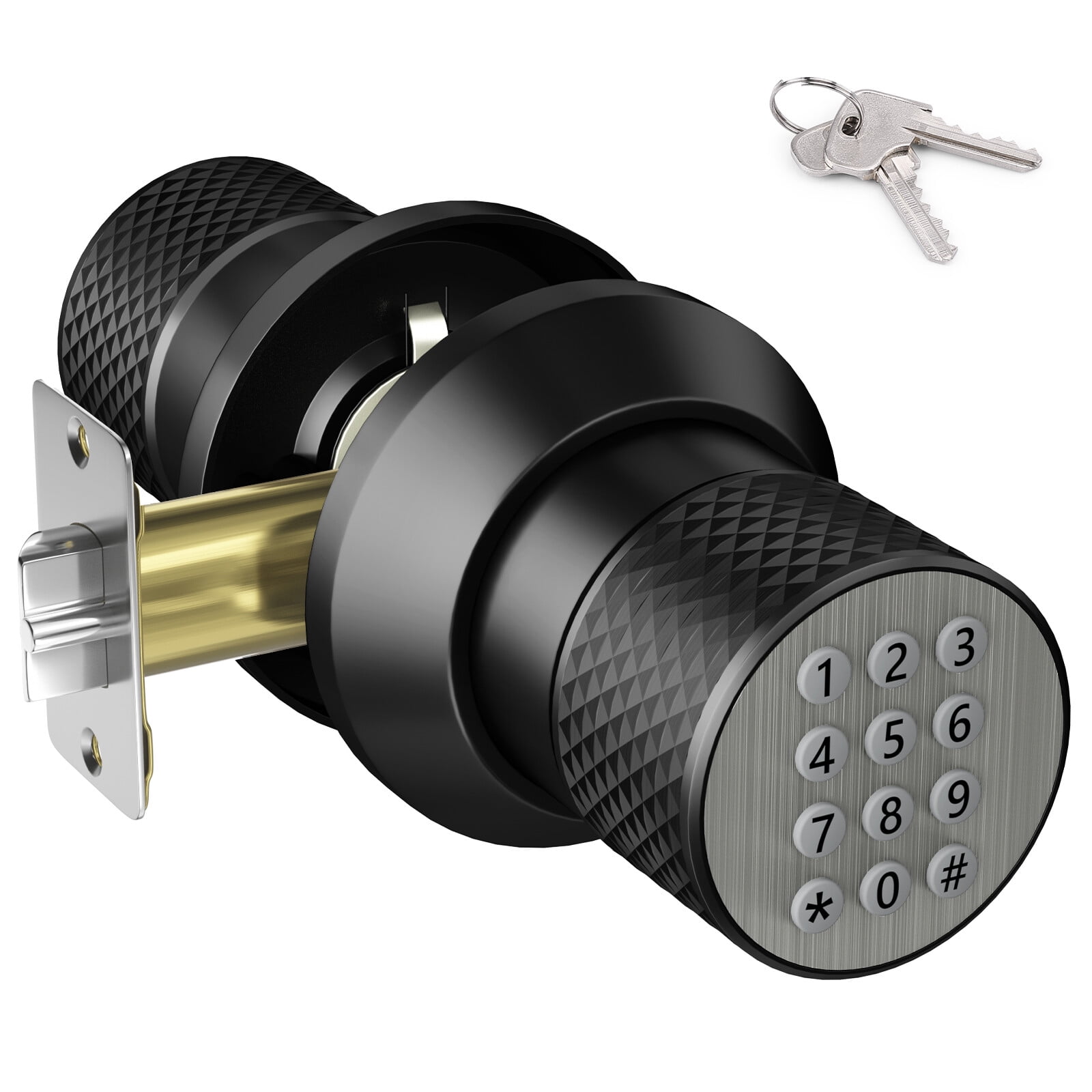 Keypad Smart Door Lock Keyless Electronic Door Knob Entry Deadbolt App ...