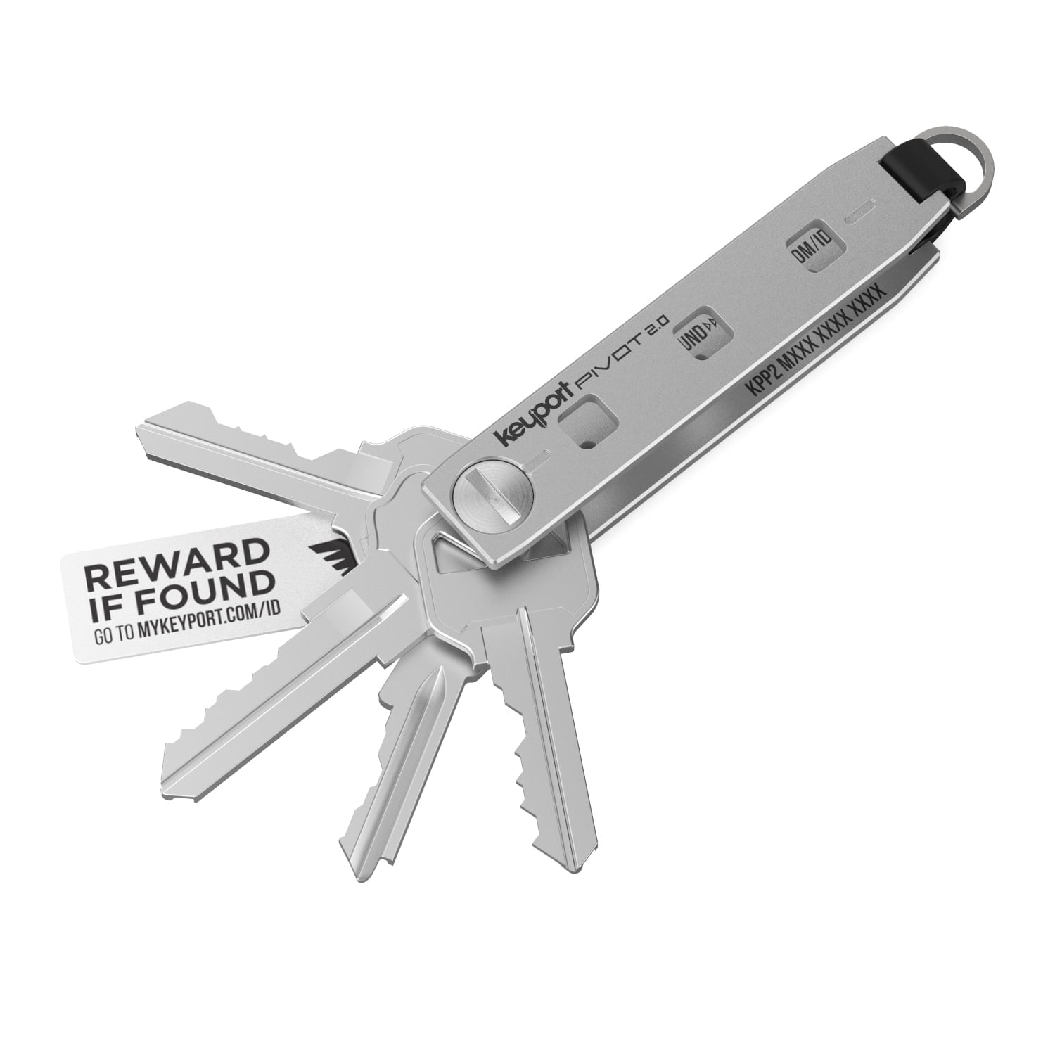 Keyport Pivot 2.0 Key Organizer Keychain (Silver Aluminum) - Keys ...