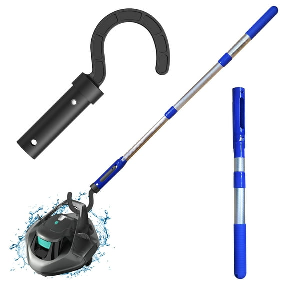 Keyrank Robotic Pool Cleaner Hook, Aluminum Pole, 3.9ft Adjustable ...