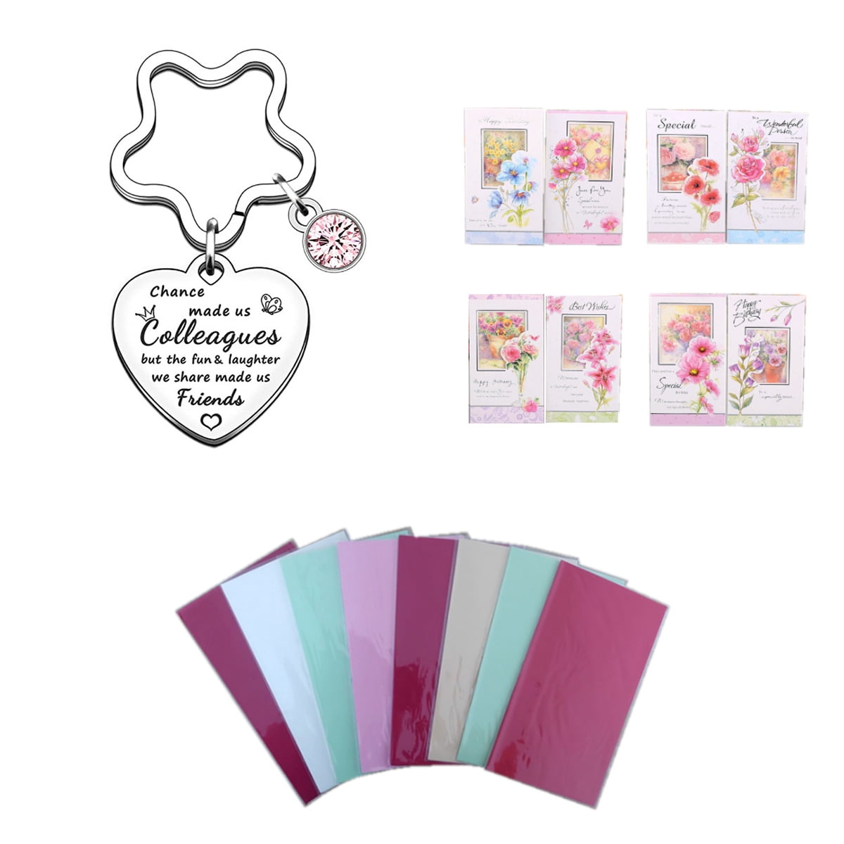 Keyring Gifts with Birthday Cards, Inspirational Friendship Present ...