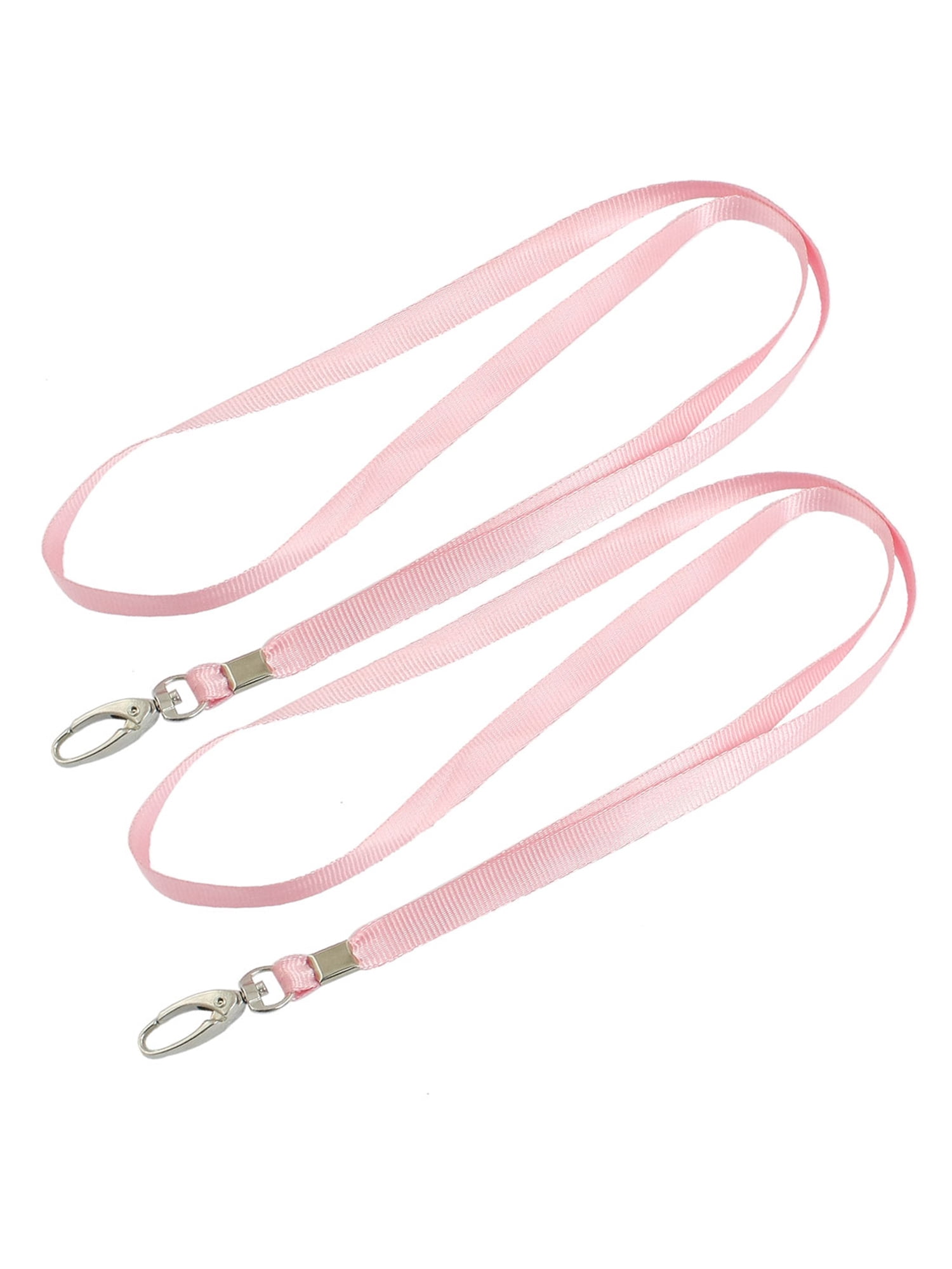 Keyring Pink Nylon Neck Strap String Holder Lanyard 16.1" Length 2Pcs ...