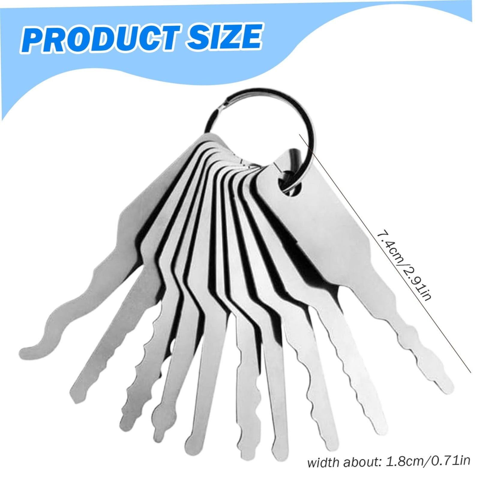 Keys 10Pcs Stainless Steel Keys Keys Replacement Skeleton Lock PickSet ...