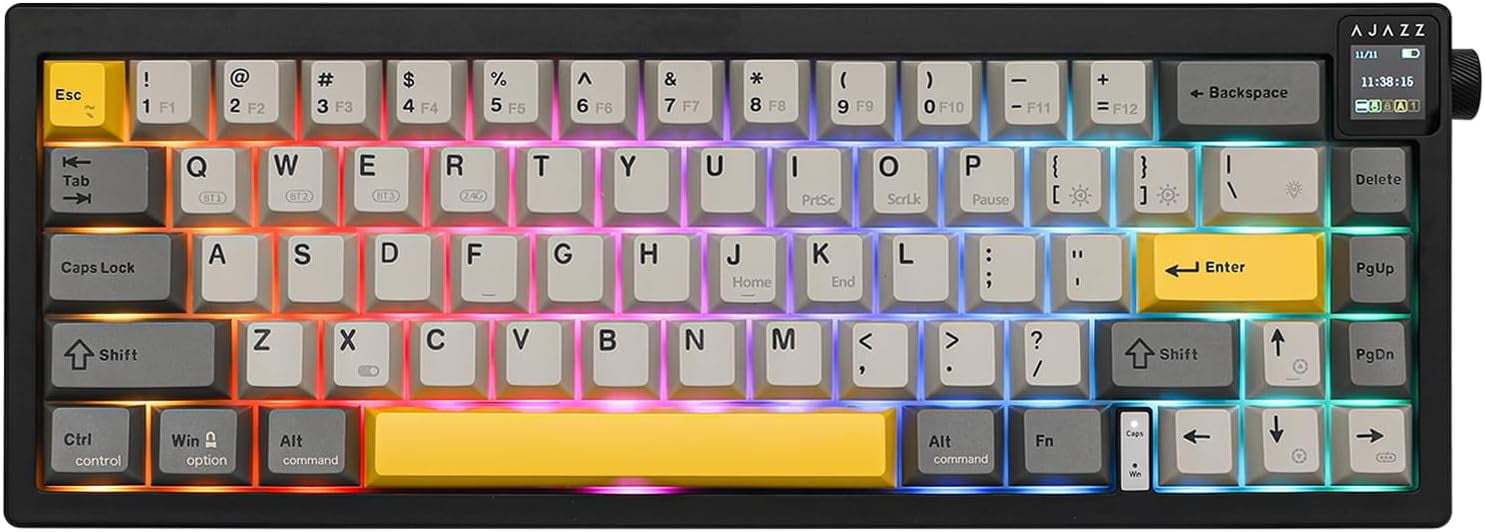 Keys 65% Compact Layout】 The AK650 65% mechanical keyboard incorporates ...