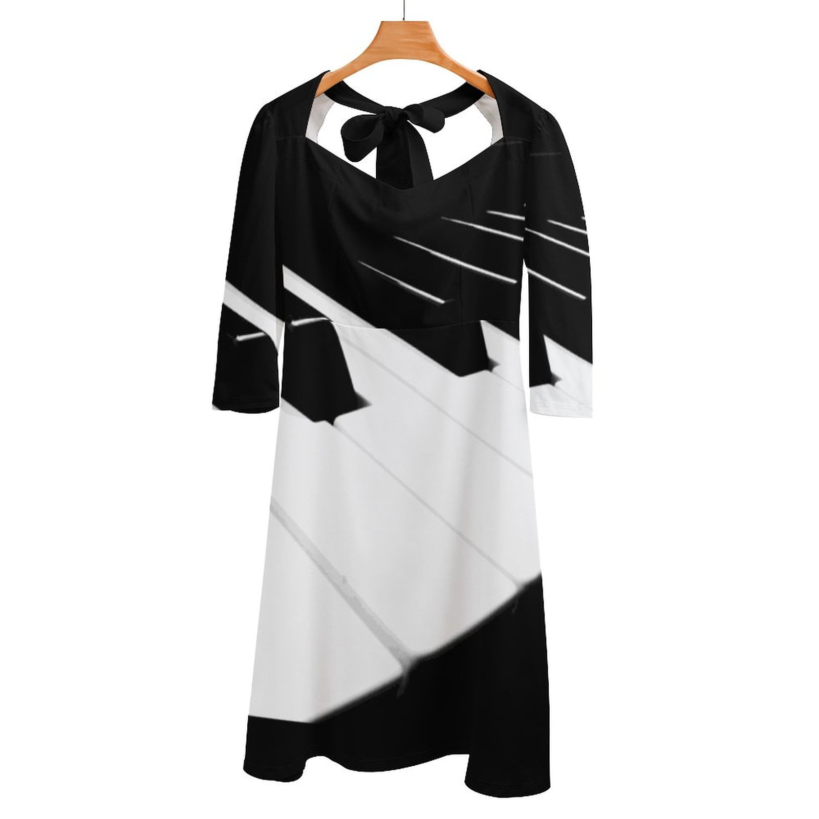 Keys Back Lacing Backless Dress Square Neck New Plus Size Elegant Women ...