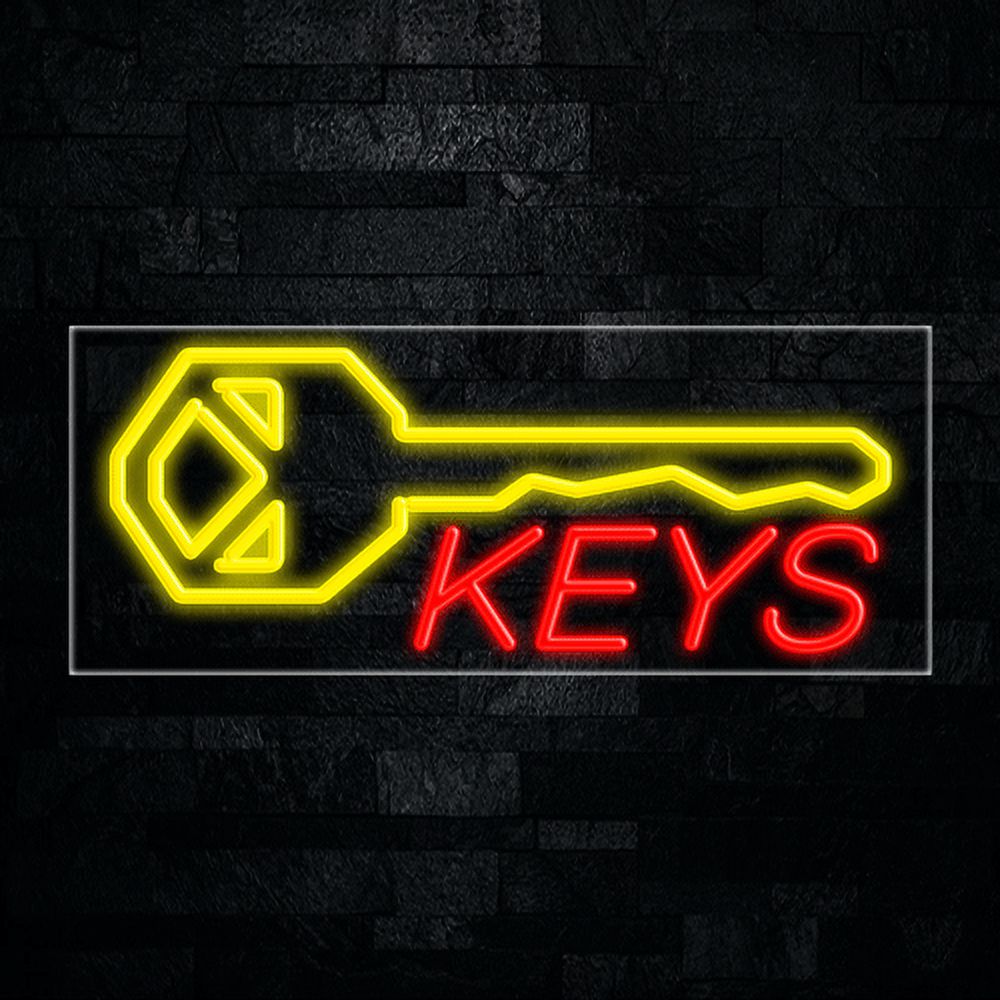Keys-LED Neon Sign 30"L x 12"H #30084 - Walmart.com