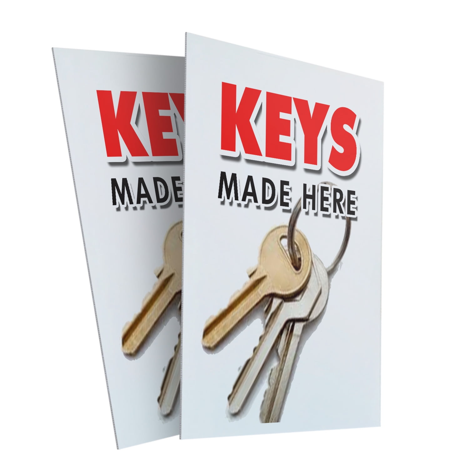 Keys Made Here (2-PACK) 24" x 36" Plastic Signs | Sign Insert 4mm ...