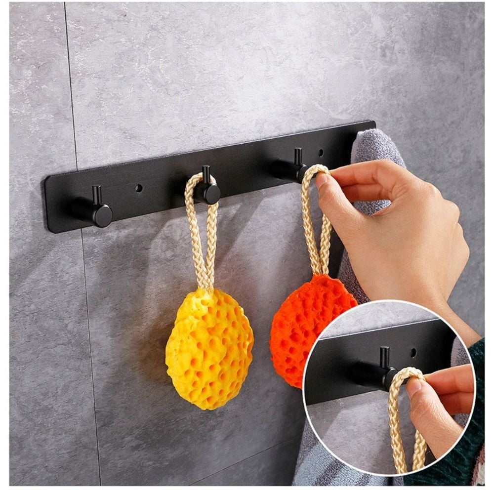 Keys Masks Easy to Install Wall Mounted with 4 Hooks Black Key Holder ...